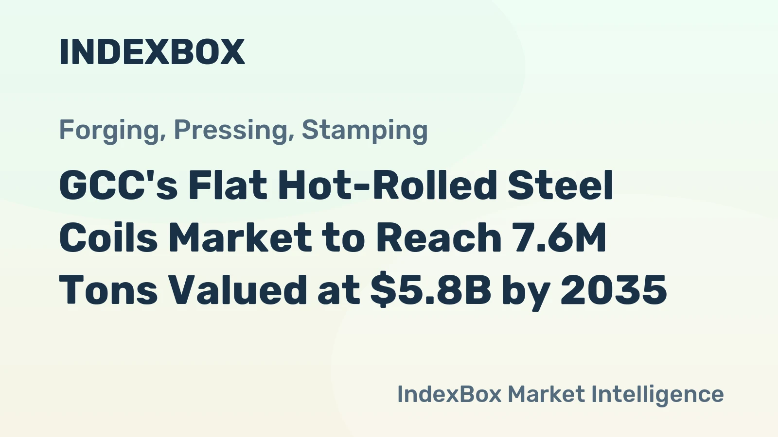 GCC's Flat Hot-Rolled Steel Coils Market to Reach 7.6M Tons Valued at $5.8B by 2035