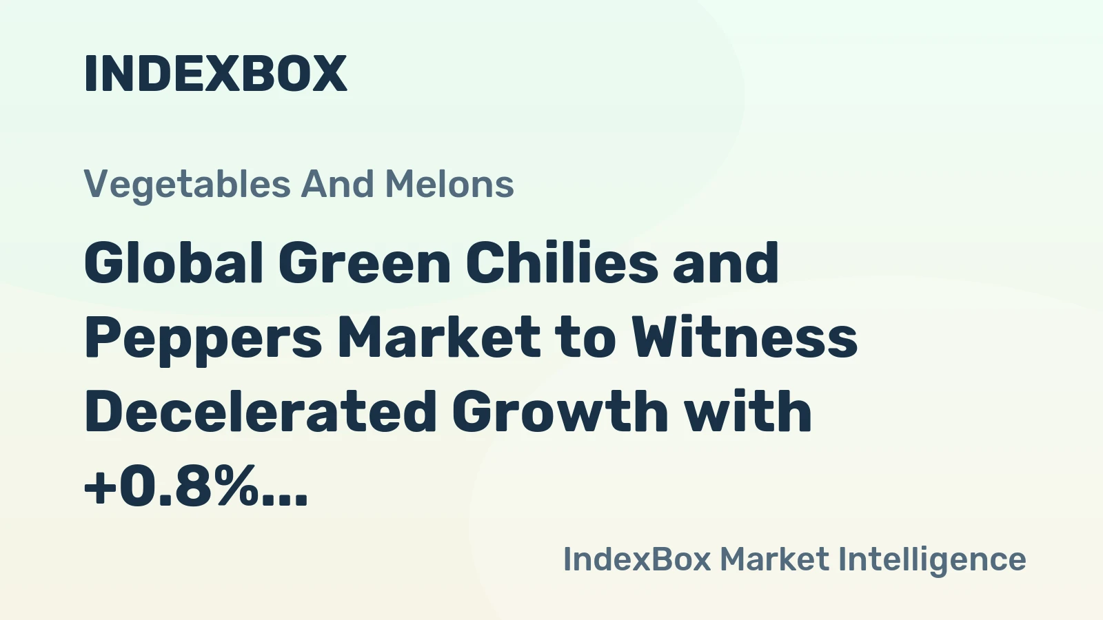 Global Green Chilies and Peppers Market to Witness Decelerated Growth with +0.8% CAGR from 2024 to 2035