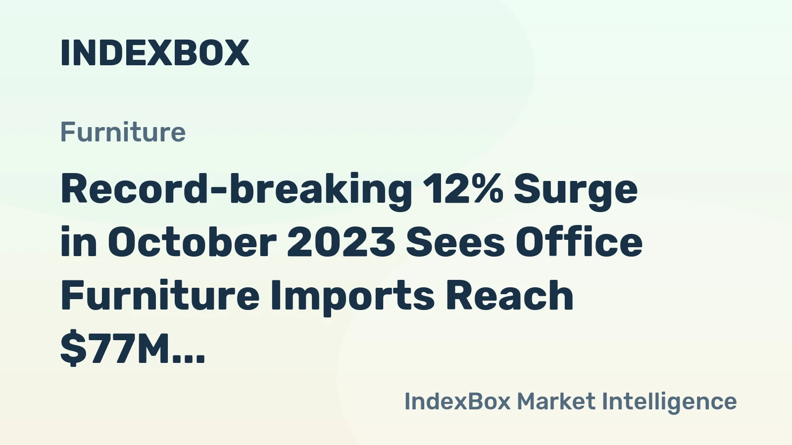 Record-breaking 12% Surge in October 2023 Sees Office Furniture Imports Reach $77M in the United States