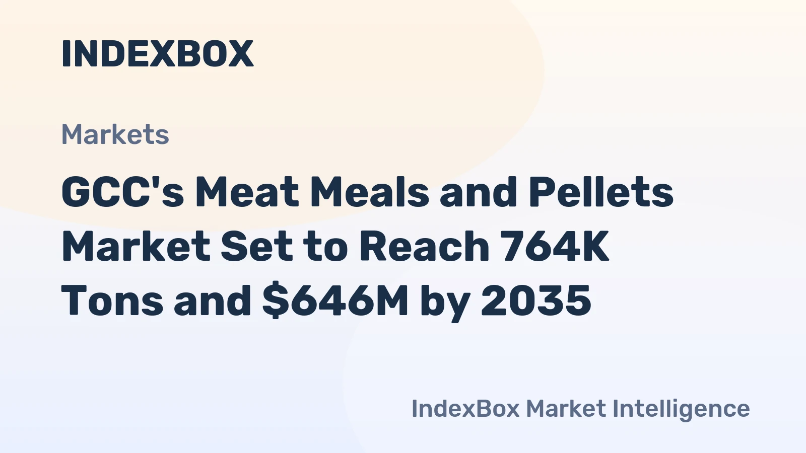GCC's Meat Meals and Pellets Market Set to Reach 764K Tons and $646M by 2035