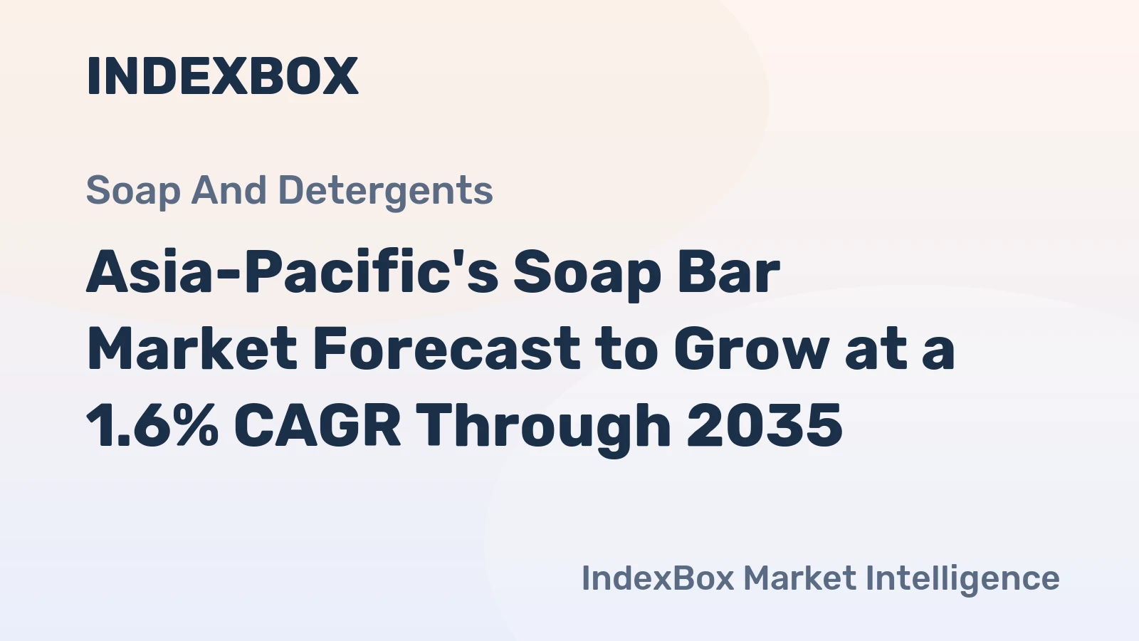 Asia-Pacific's Soap Bar Market Forecast to Grow at a 1.6% CAGR Through 2035