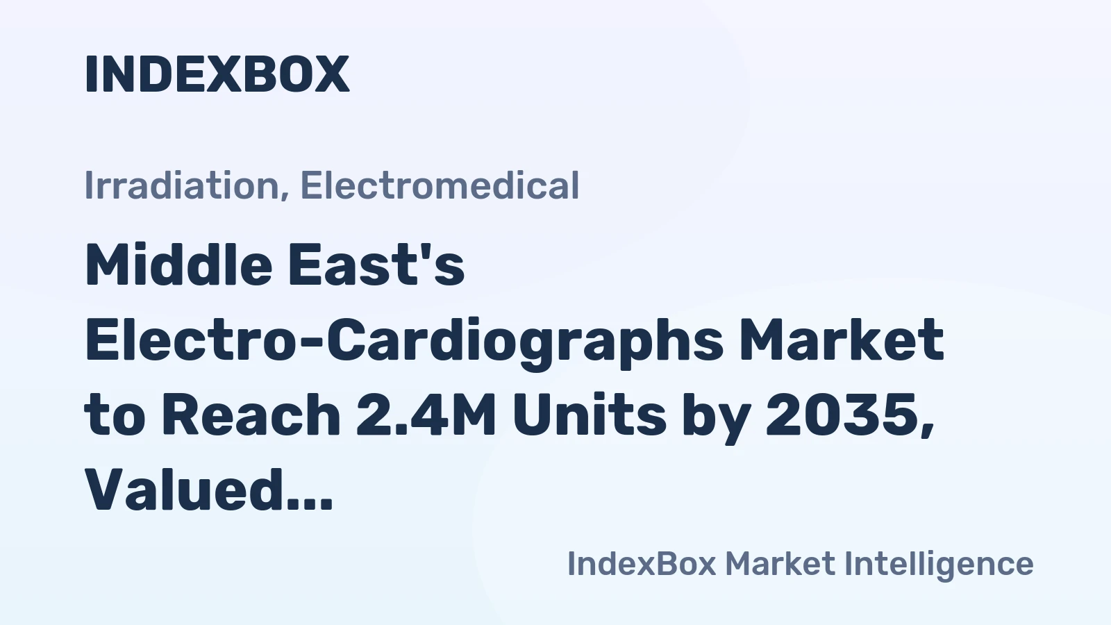 Middle East's Electro-Cardiographs Market to Reach 2.4M Units by 2035, Valued at $306M