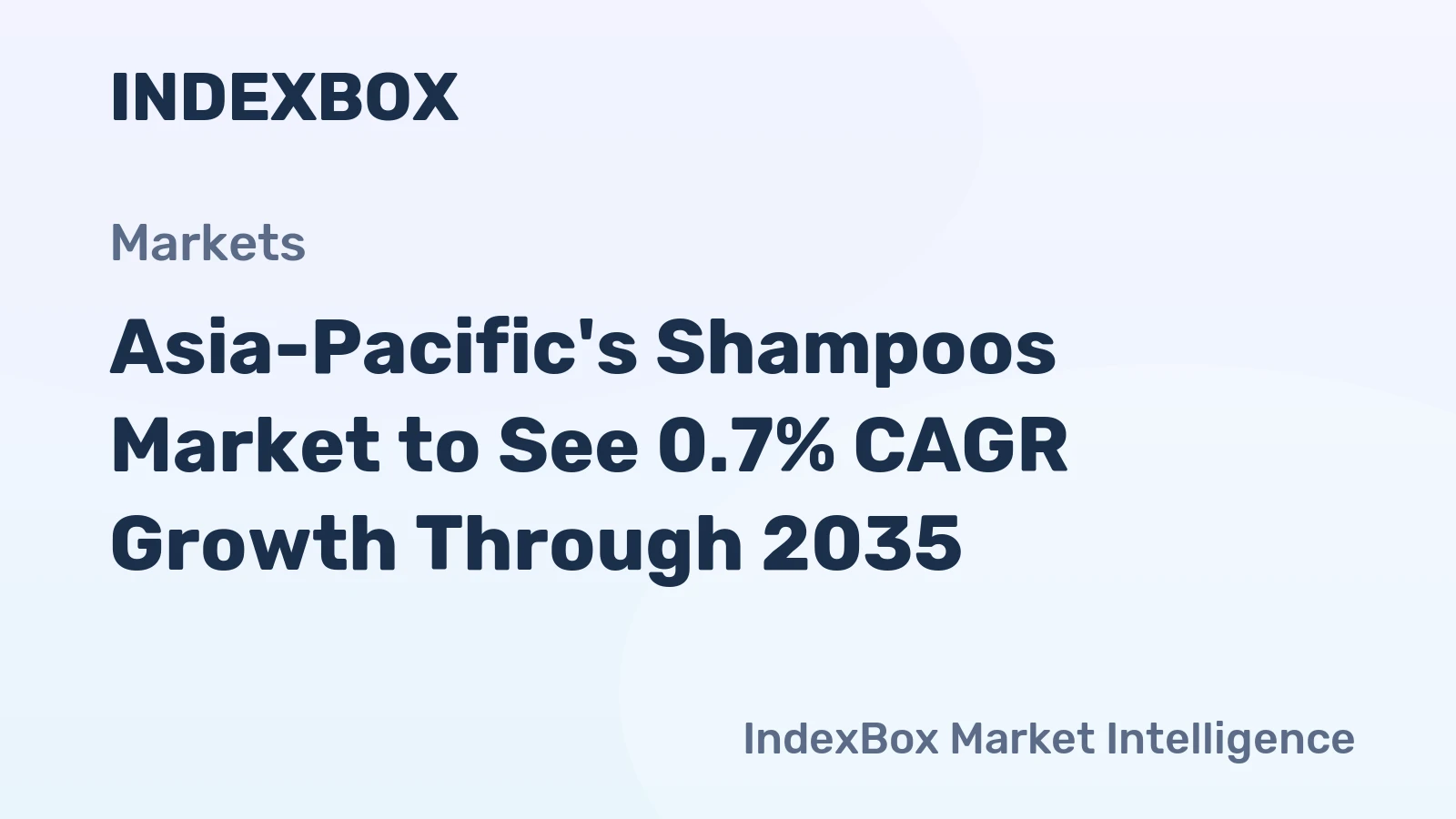 Asia-Pacific's Shampoos Market to See 0.7% CAGR Growth Through 2035