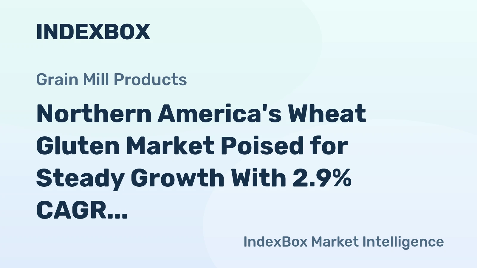 Northern America's Wheat Gluten Market Poised for Steady Growth With 2.9% CAGR in Value