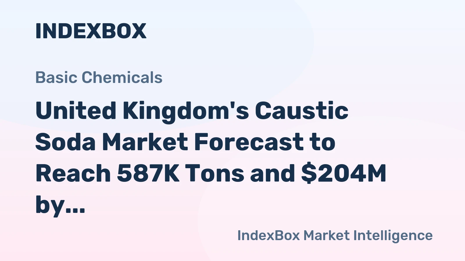 United Kingdom's Caustic Soda Market Forecast to Reach 587K Tons and $204M by 2035 Despite Recent Contraction