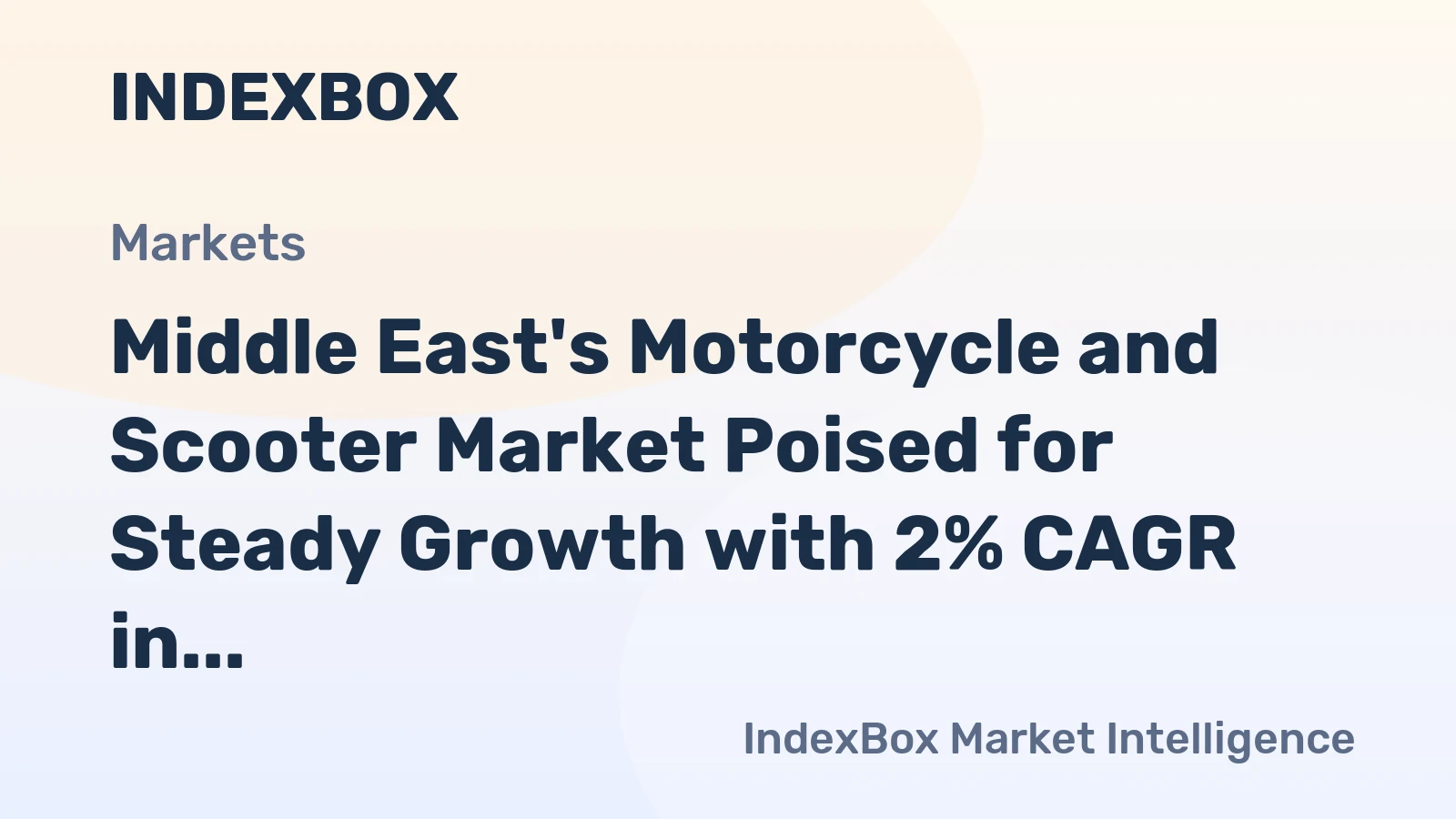 Middle East's Motorcycle and Scooter Market Poised for Steady Growth with 2% CAGR in Value Through 2035