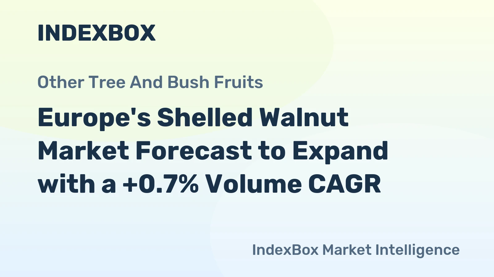 Europe's Shelled Walnut Market Forecast to Expand with a +0.7% Volume CAGR
