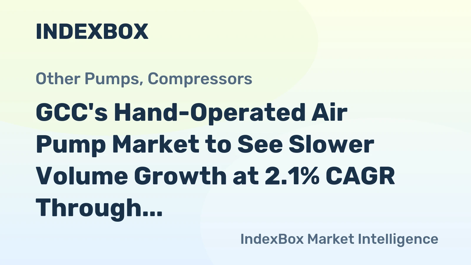GCC's Hand-Operated Air Pump Market to See Slower Volume Growth at 2.1% CAGR Through 2035