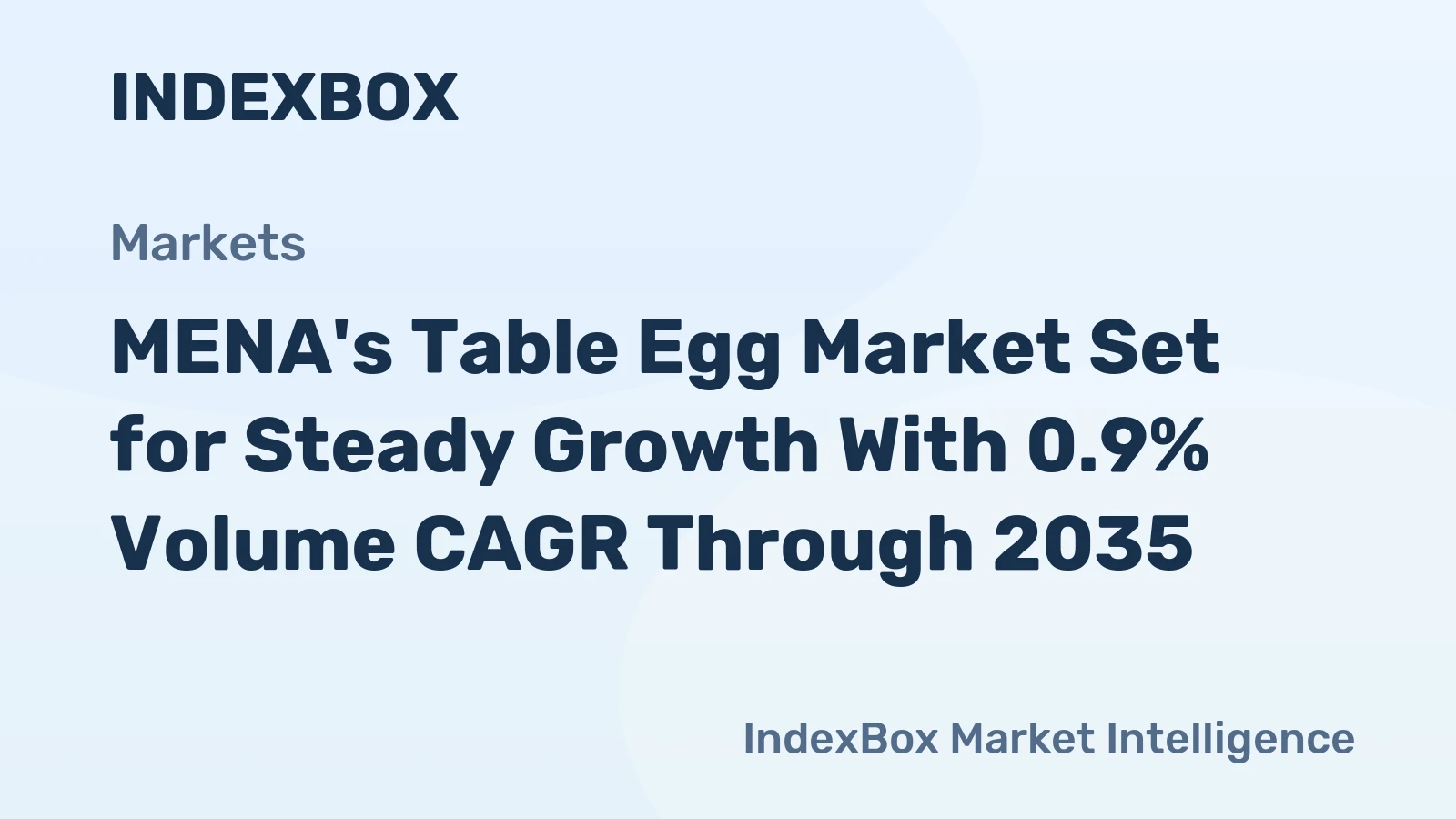 MENA's Table Egg Market Set for Steady Growth With 0.9% Volume CAGR Through 2035