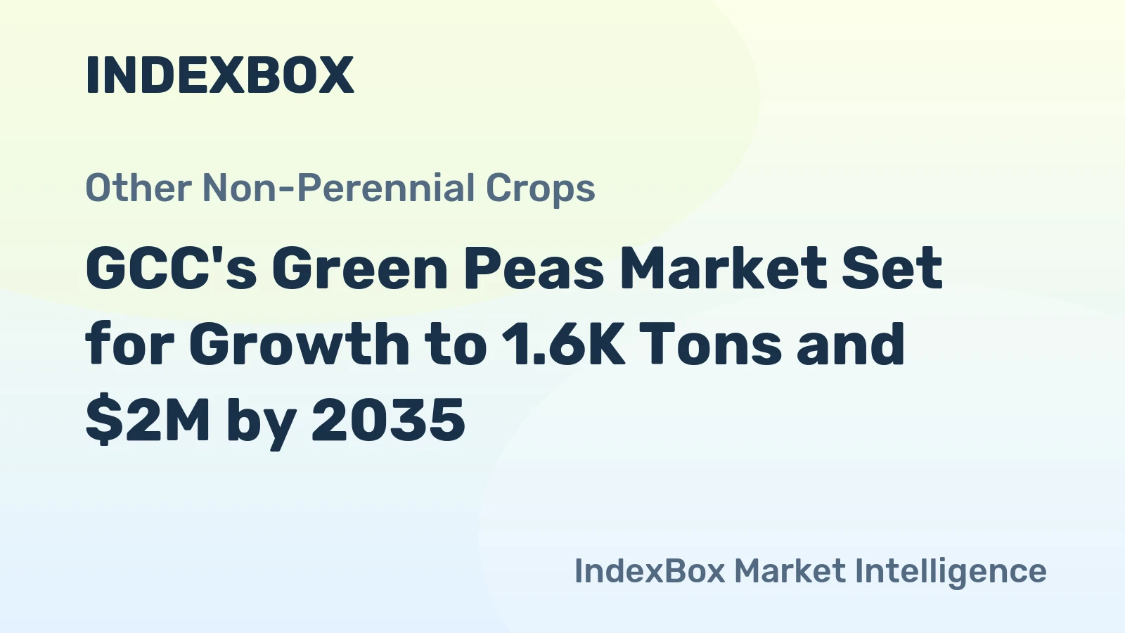 GCC's Green Peas Market Set for Growth to 1.6K Tons and $2M by 2035