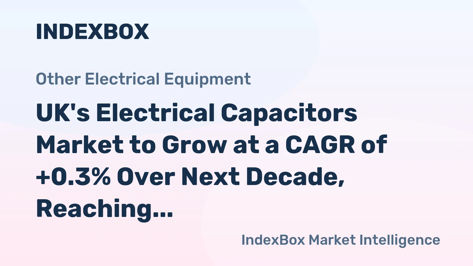 UK's Electrical Capacitors Market to Grow at a CAGR of +0.3% Over Next Decade, Reaching $27B by 2035