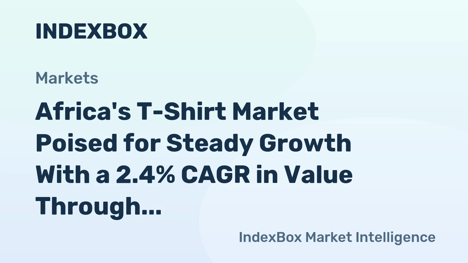 Africa's T-Shirt Market Poised for Steady Growth With a 2.4% CAGR in Value Through 2035