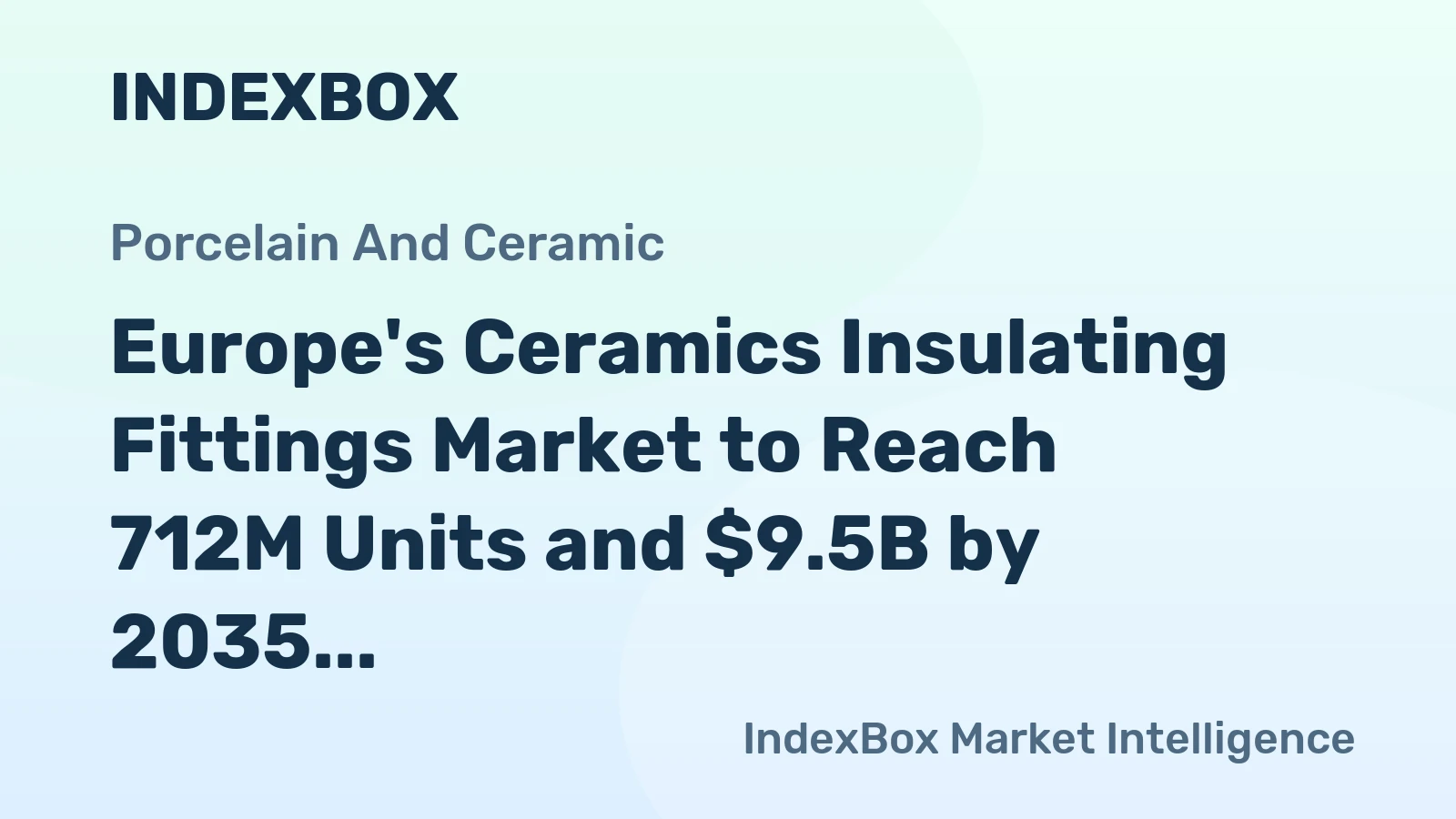 Europe's Ceramics Insulating Fittings Market to Reach 712M Units and $9.5B by 2035
