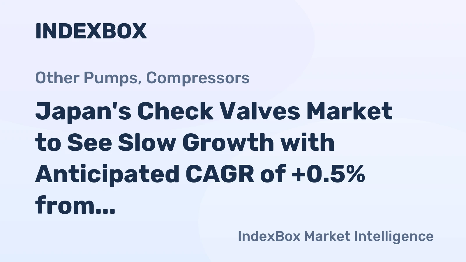 Japan's Check Valves Market to See Slow Growth with Anticipated CAGR of +0.5% from 2024 to 2035