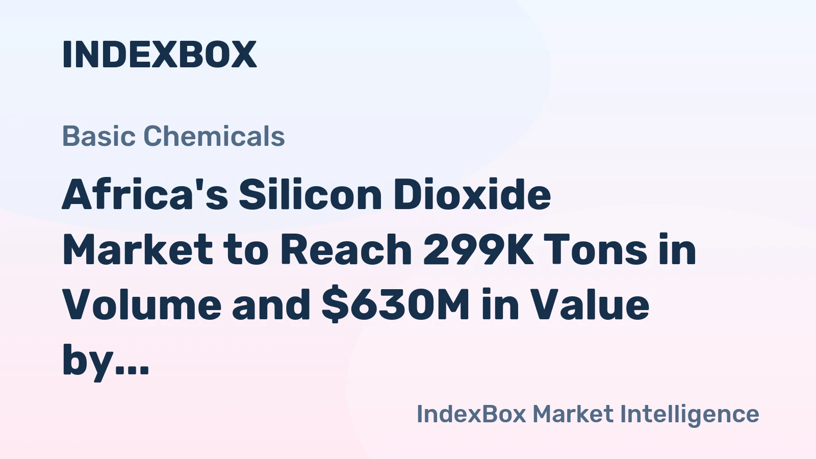 Africa's Silicon Dioxide Market to Reach 299K Tons in Volume and $630M in Value by 2035