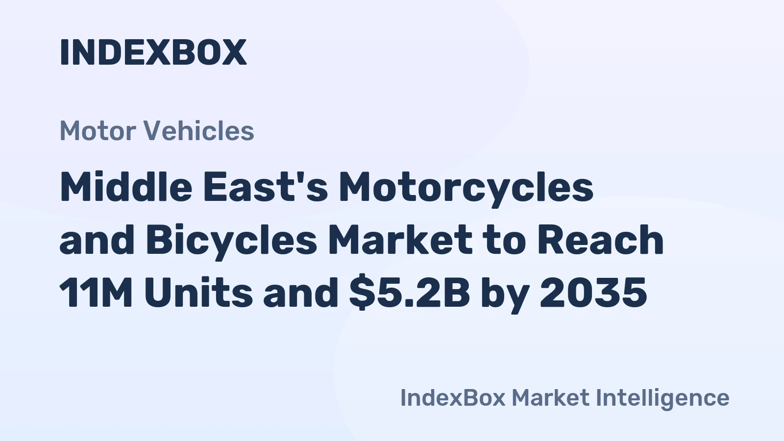 Middle East's Motorcycles and Bicycles Market to Reach 11M Units and $5.2B by 2035