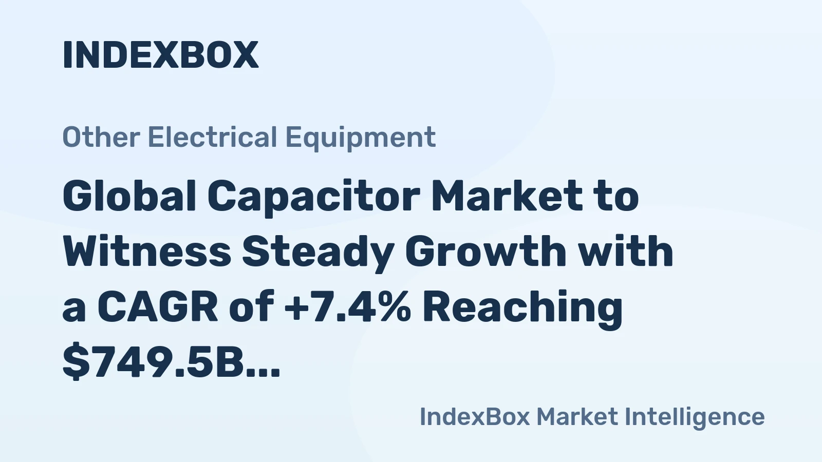 Global Capacitor Market to Witness Steady Growth with a CAGR of +7.4% Reaching $749.5B by 2035