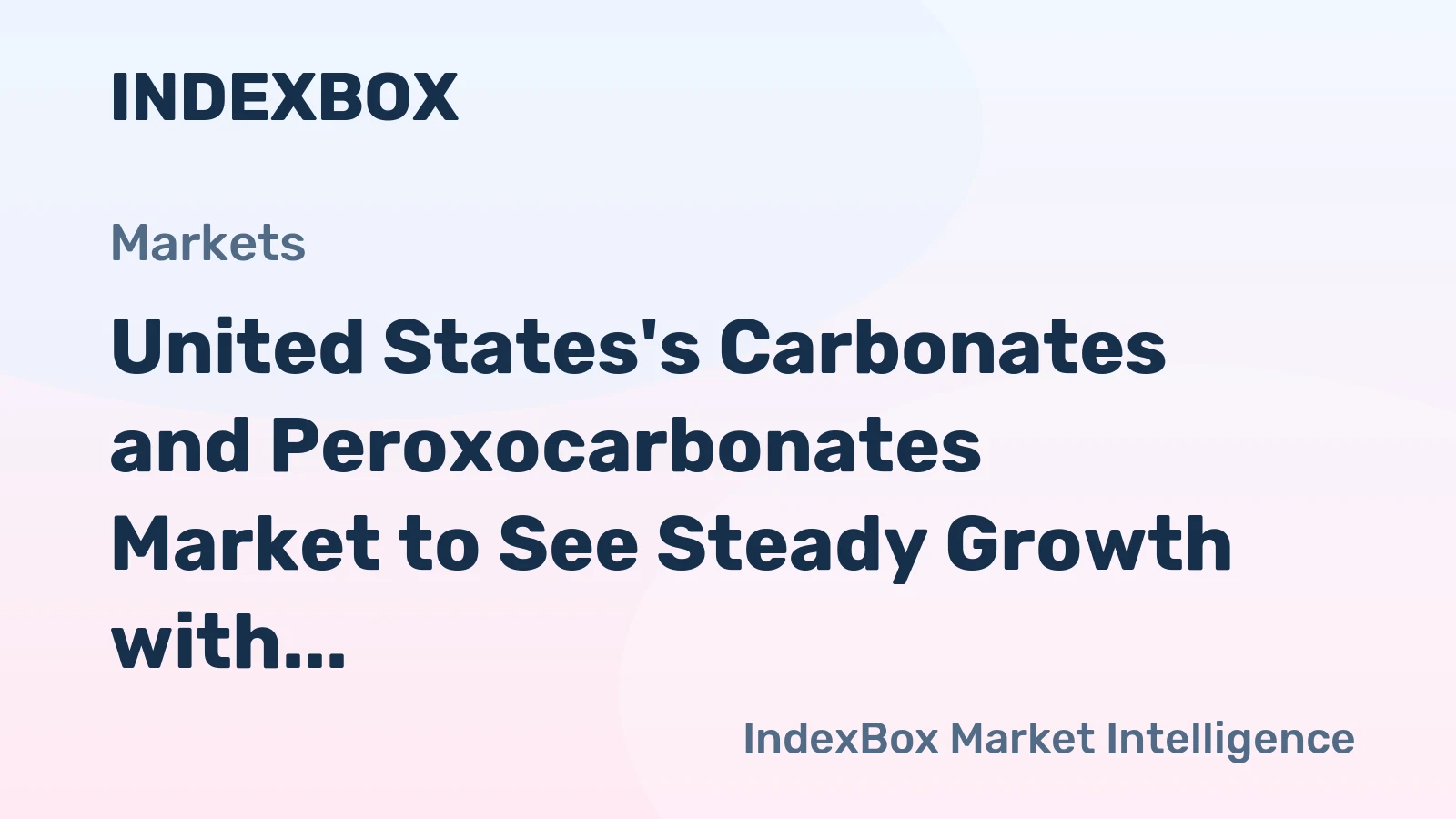 United States's Carbonates and Peroxocarbonates Market to See Steady Growth with 1.5% CAGR Through 2035