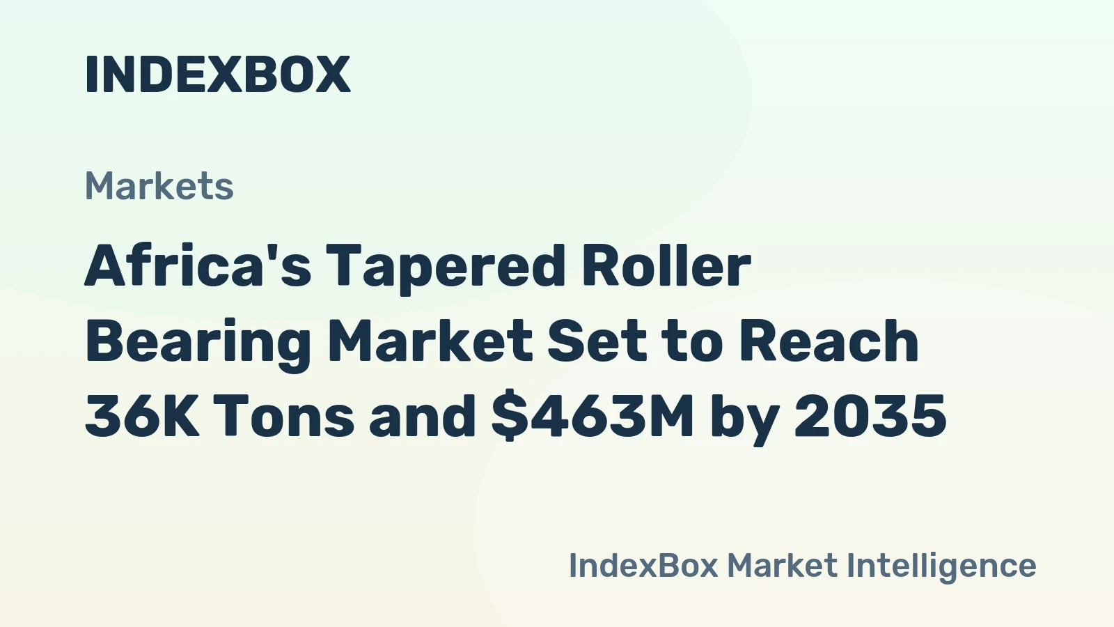 Africa's Tapered Roller Bearing Market Set to Reach 36K Tons and $463M by 2035