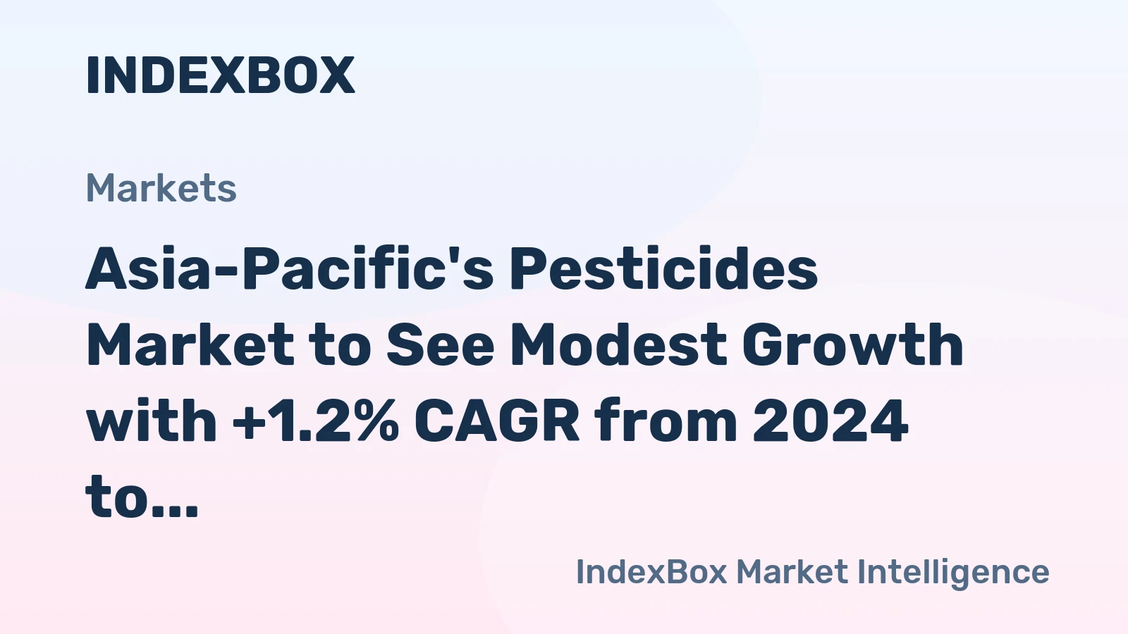 Asia-Pacific's Pesticides Market to See Modest Growth with +1.2% CAGR from 2024 to 2035