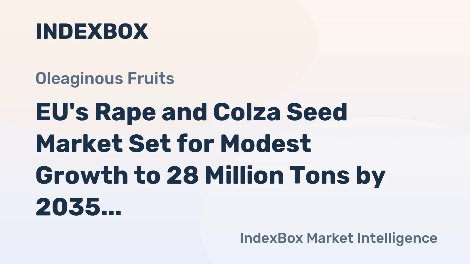 EU's Rape and Colza Seed Market Set for Modest Growth to 28 Million Tons by 2035