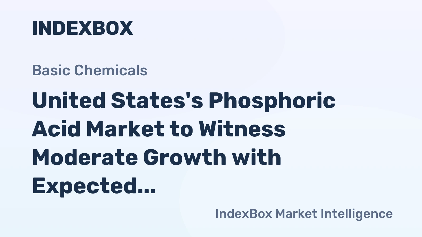 United States's Phosphoric Acid Market to Witness Moderate Growth with Expected CAGR of +2.2% from 2024 to 2035