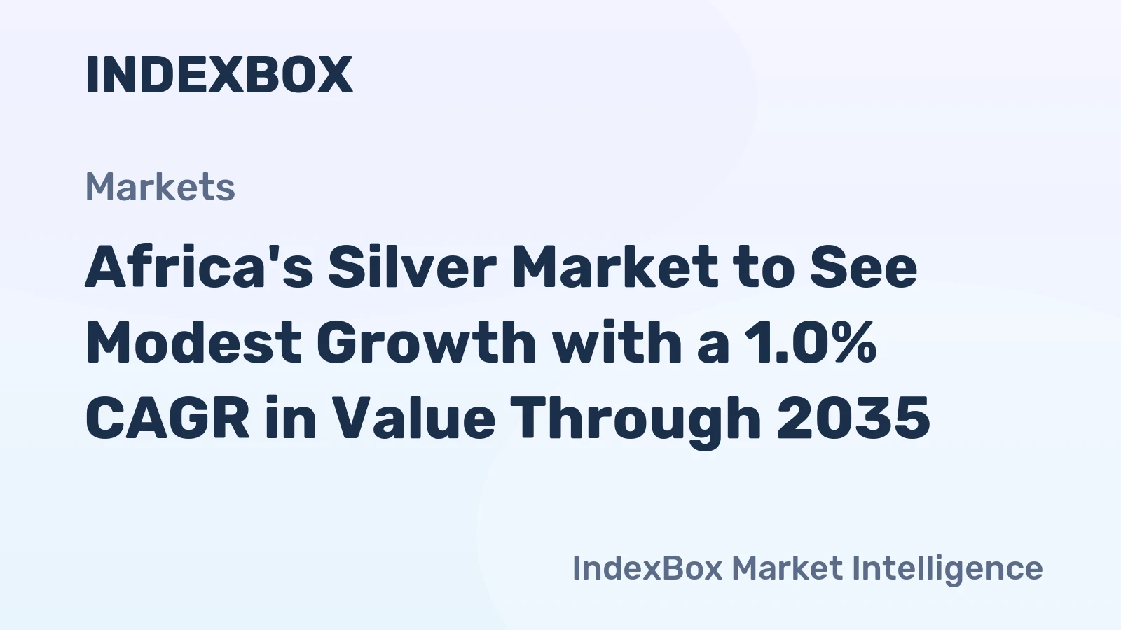Africa's Silver Market to See Modest Growth with a 1.0% CAGR in Value Through 2035