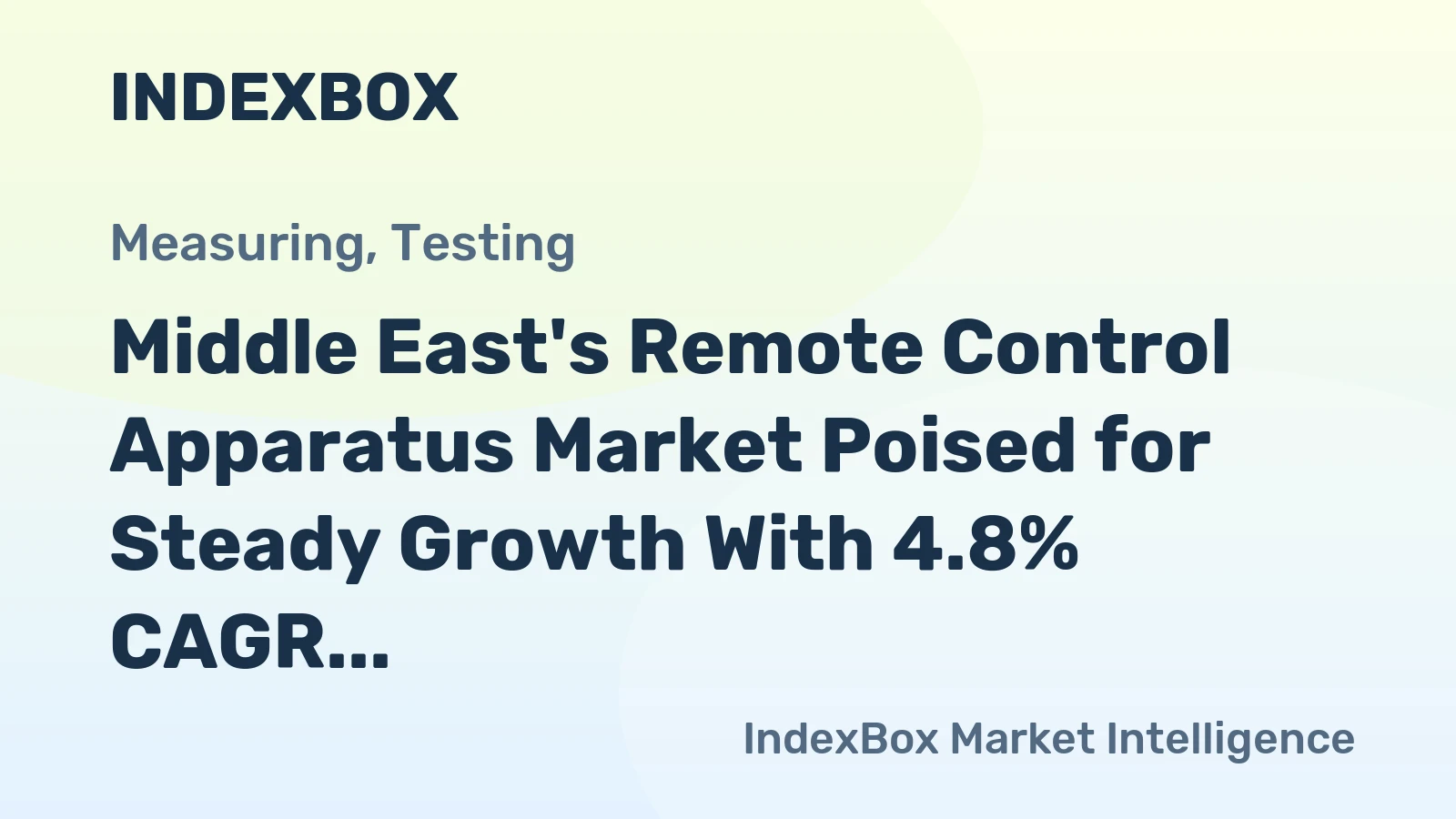 Middle East's Remote Control Apparatus Market Poised for Steady Growth With 4.8% CAGR in Value Through 2035