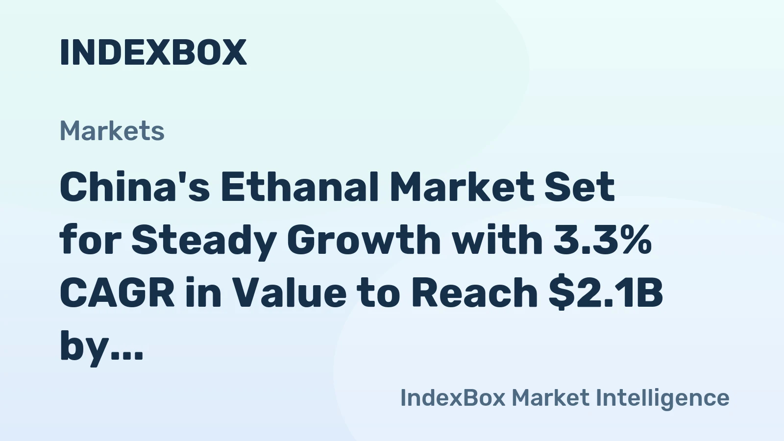 China's Ethanal Market Set for Steady Growth with 3.3% CAGR in Value to Reach $2.1B by 2035