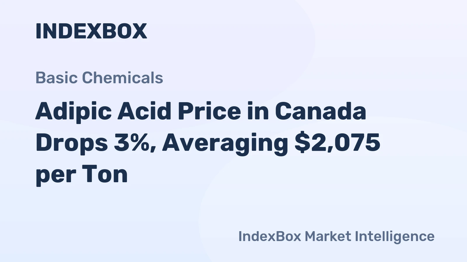 Adipic Acid Price in Canada Drops 3%, Averaging $2,075 per Ton