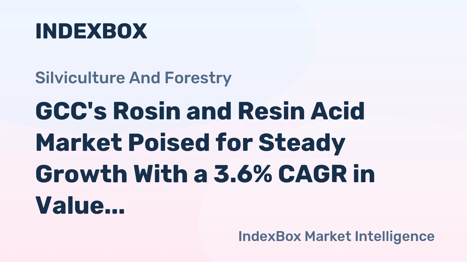 GCC's Rosin and Resin Acid Market Poised for Steady Growth With a 3.6% CAGR in Value
