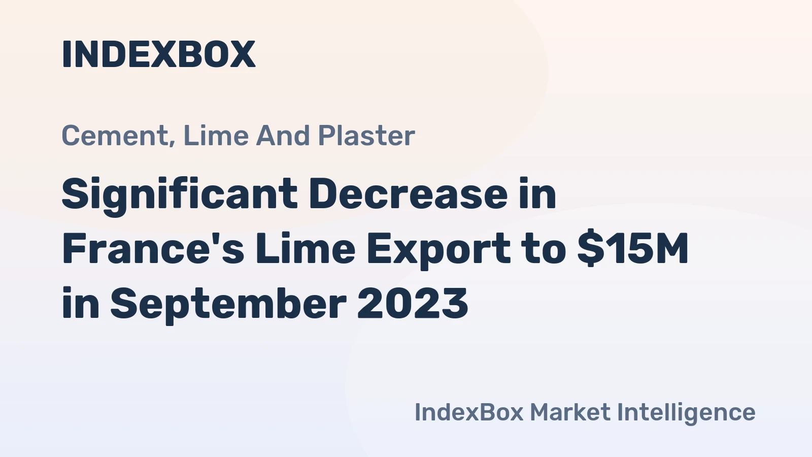 Significant Decrease in France's Lime Export to $15M in September 2023