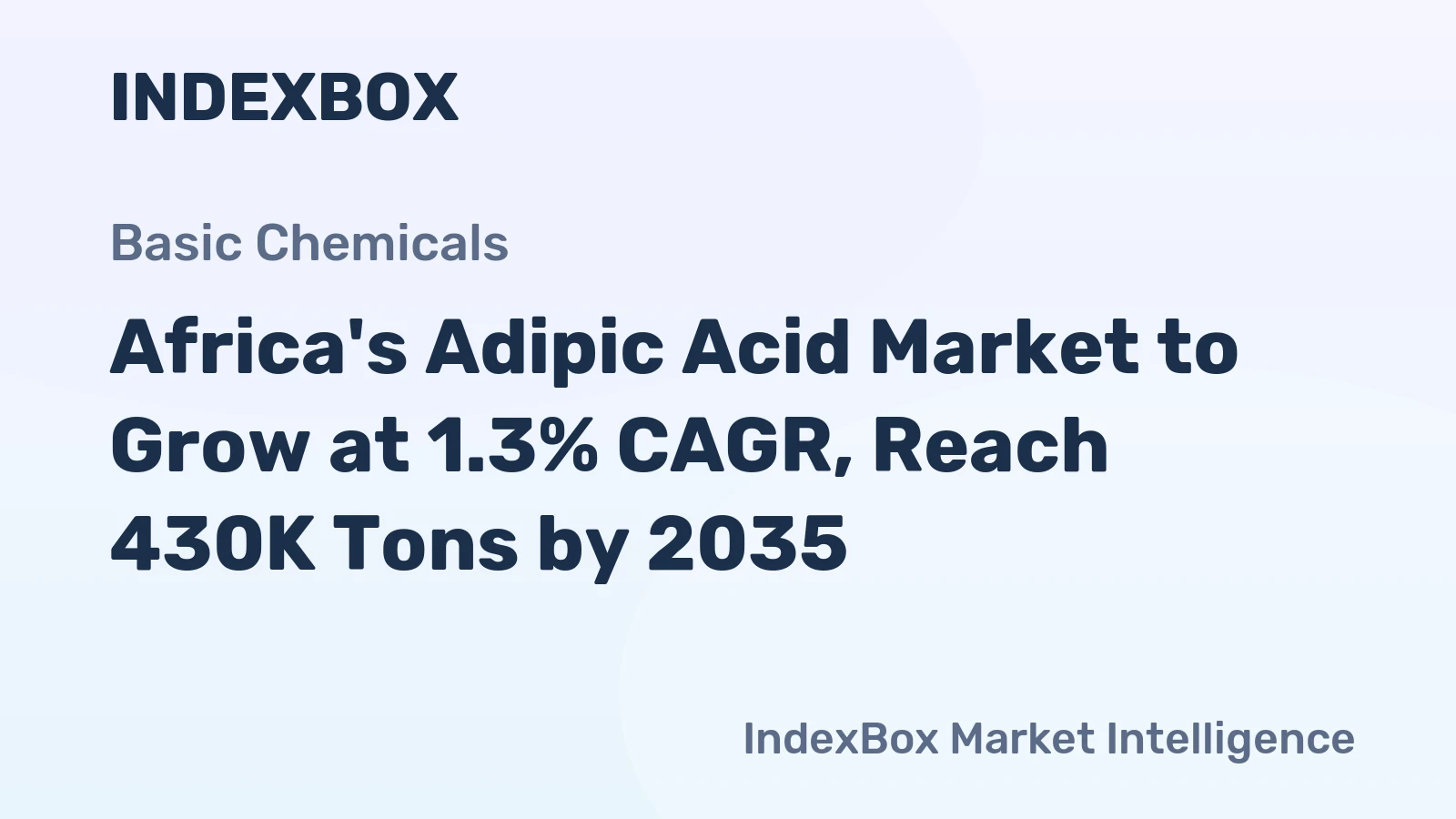 Africa's Adipic Acid Market to Grow at 1.3% CAGR, Reach 430K Tons by 2035
