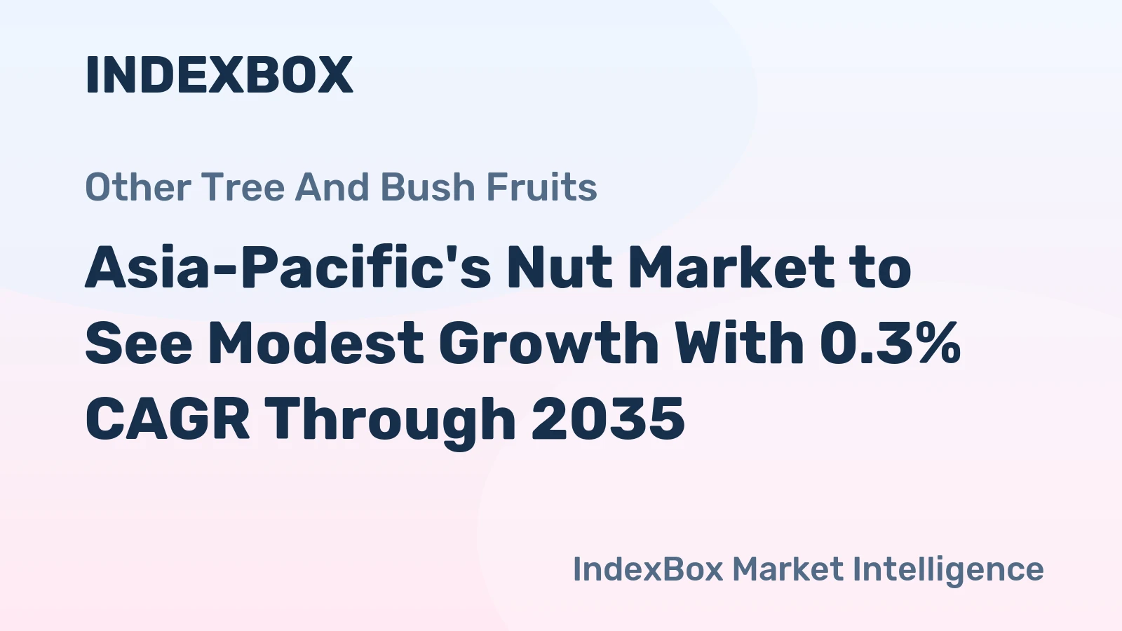 Asia-Pacific's Nut Market to See Modest Growth With 0.3% CAGR Through 2035
