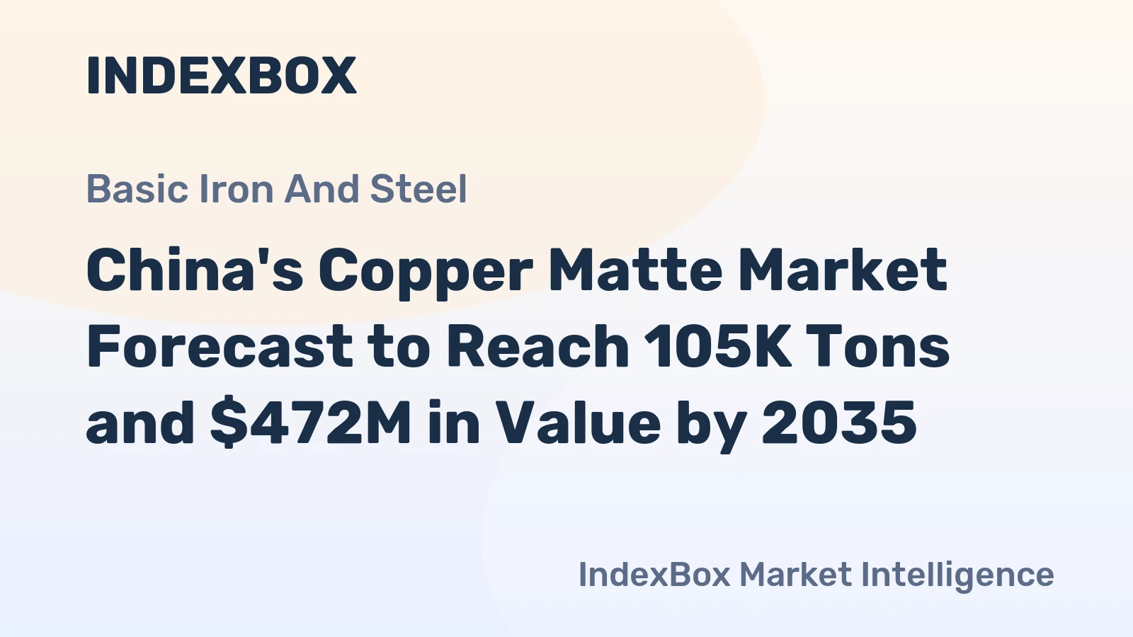China's Copper Matte Market Forecast to Reach 105K Tons and $472M in Value by 2035