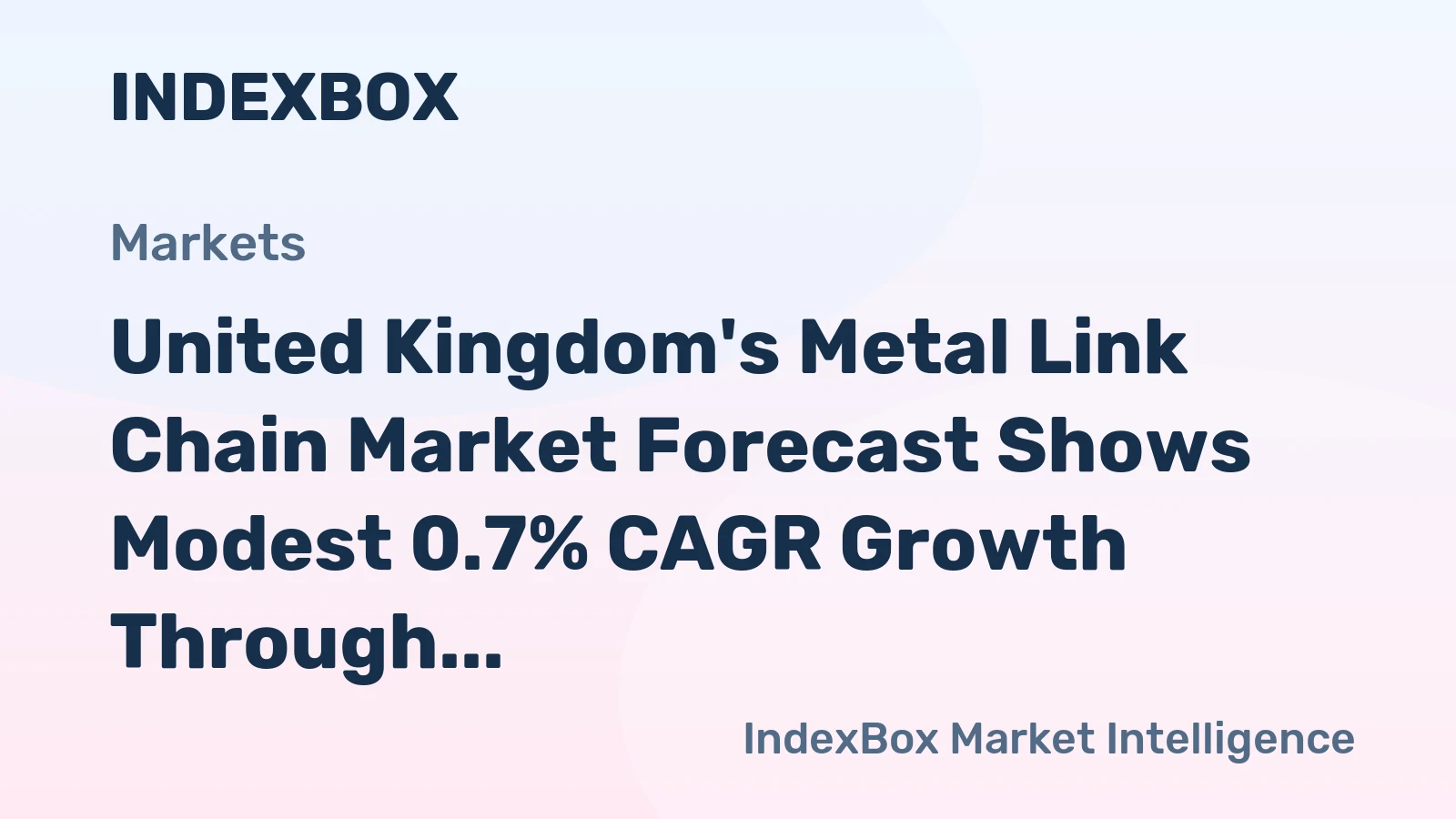 United Kingdom's Metal Link Chain Market Forecast Shows Modest 0.7% CAGR Growth Through 2035