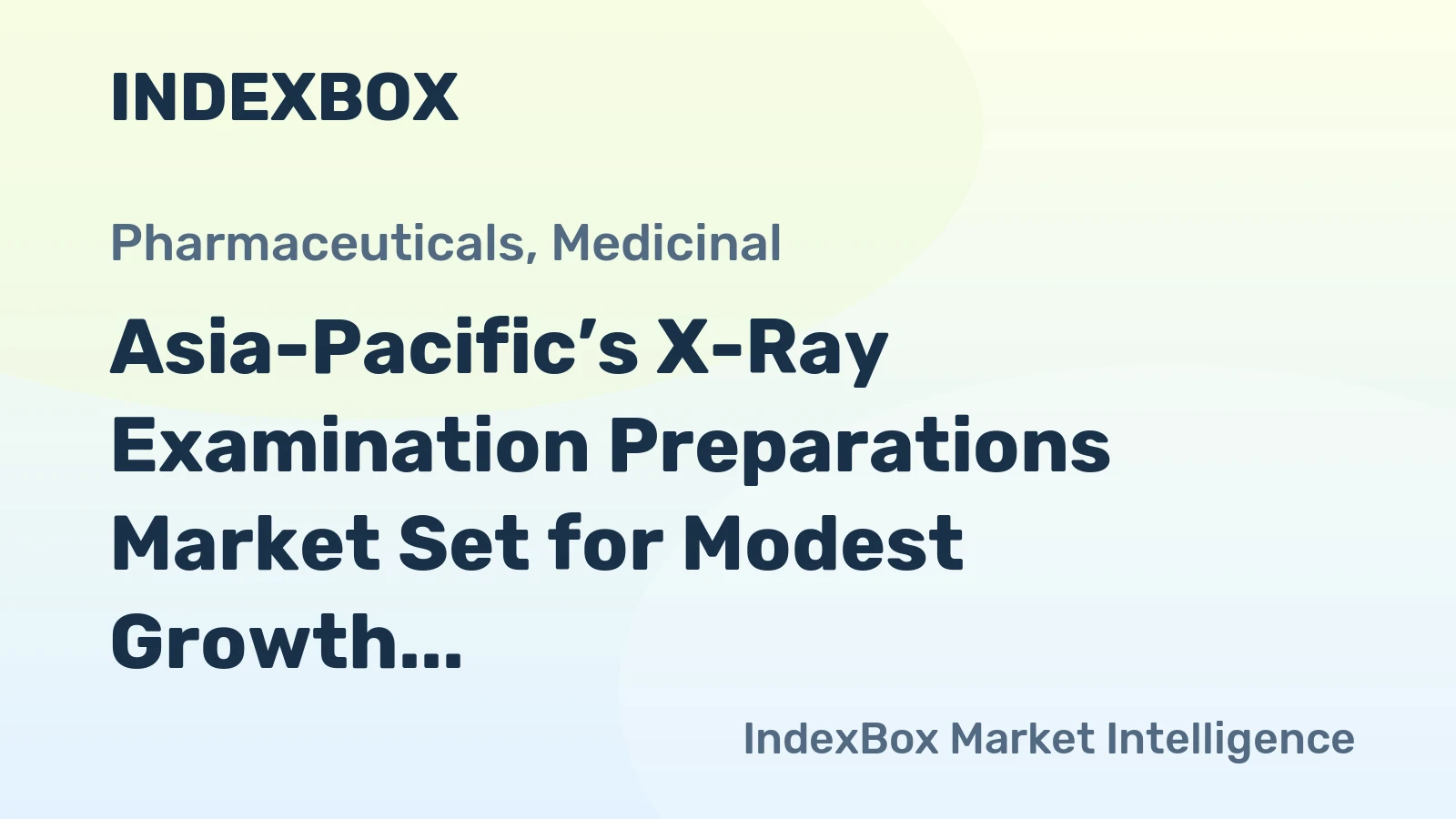Asia-Pacific’s X-Ray Examination Preparations Market Set for Modest Growth to 72K Tons and $5.4B