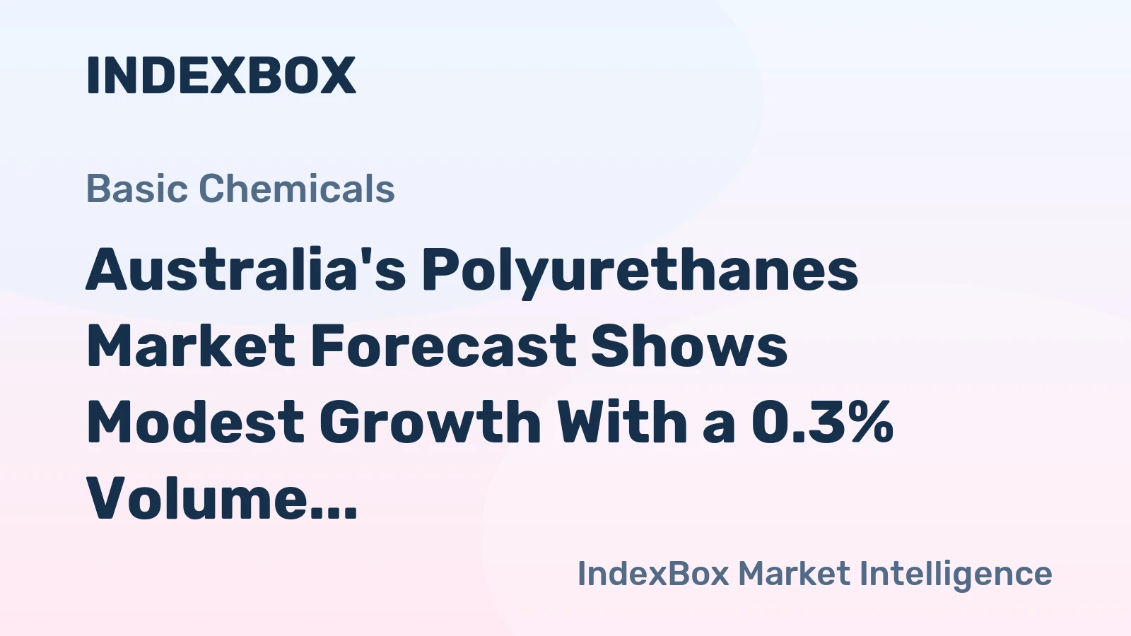 Australia's Polyurethanes Market Forecast Shows Modest Growth With a 0.3% Volume CAGR Through 2035