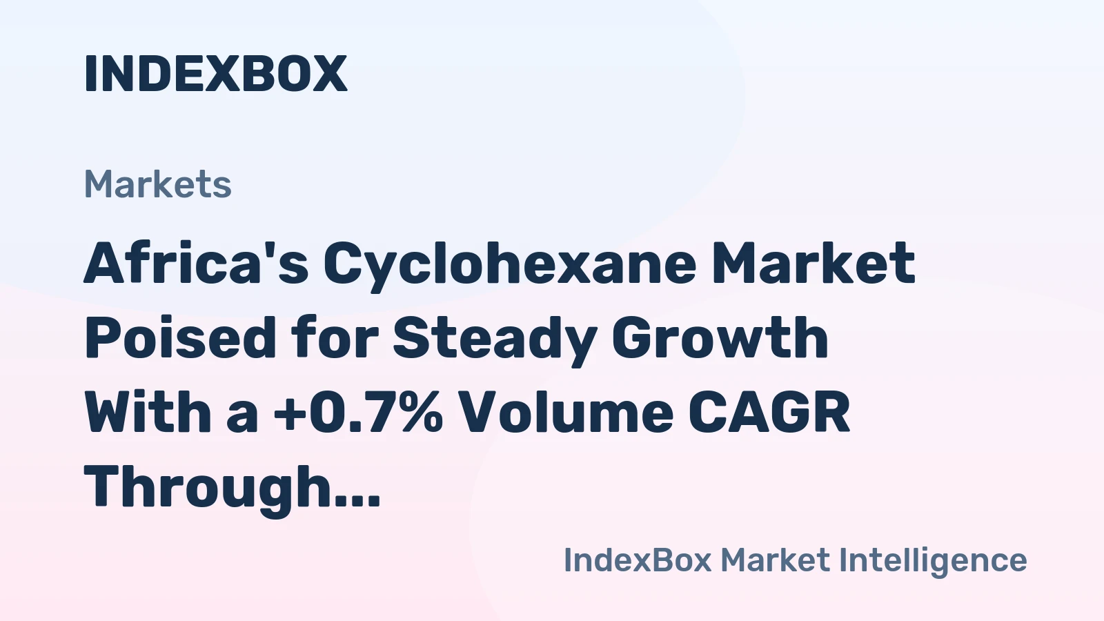 Africa's Cyclohexane Market Poised for Steady Growth With a +0.7% Volume CAGR Through 2035