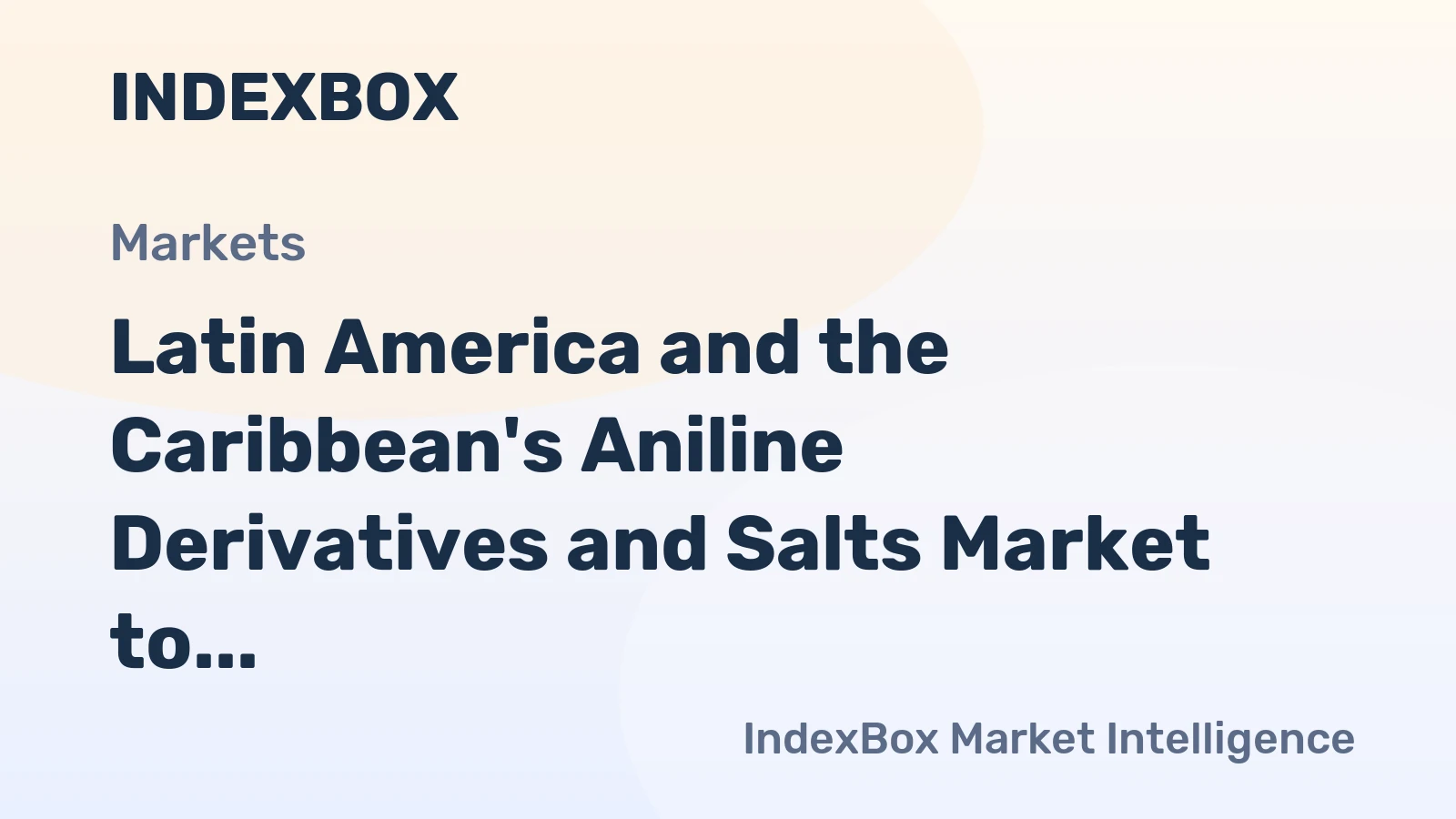 Latin America and the Caribbean's Aniline Derivatives and Salts Market to Reach 25K Tons and $98M by 2035