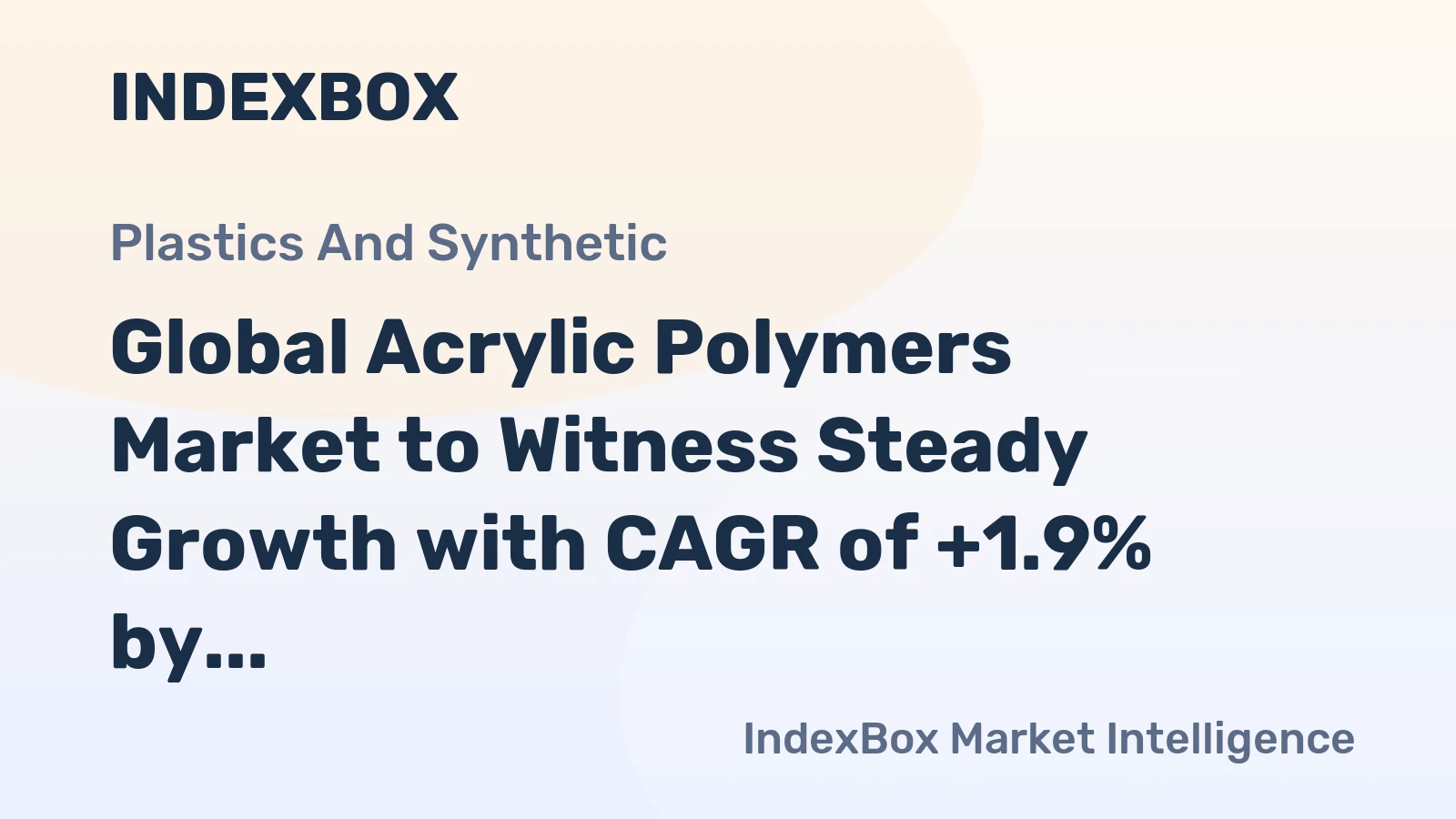 Global Acrylic Polymers Market to Witness Steady Growth with CAGR of +1.9% by 2035, Projected to Reach $79.4B in Value