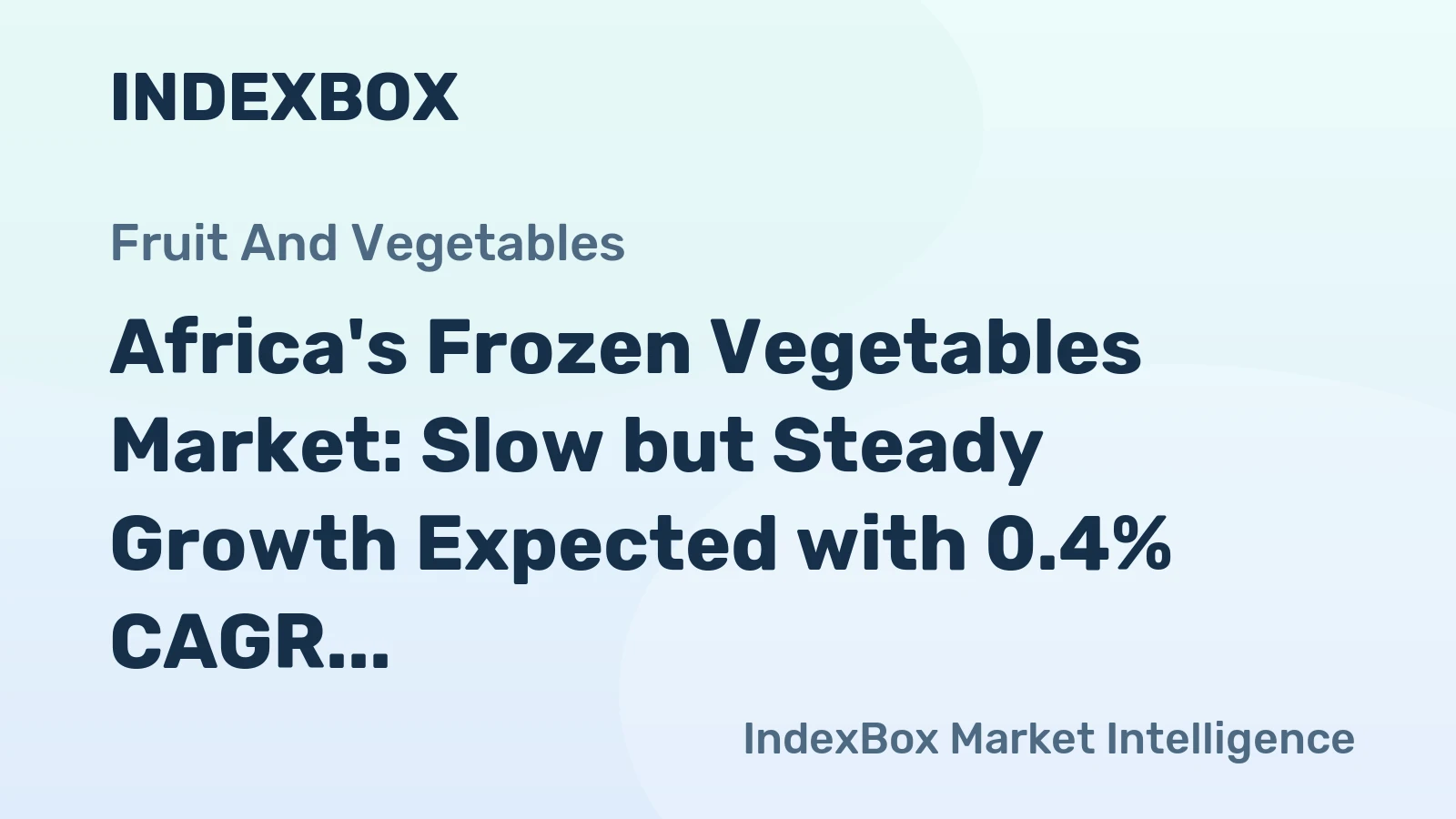 Africa's Frozen Vegetables Market: Slow but Steady Growth Expected with 0.4% CAGR from 2024-2035