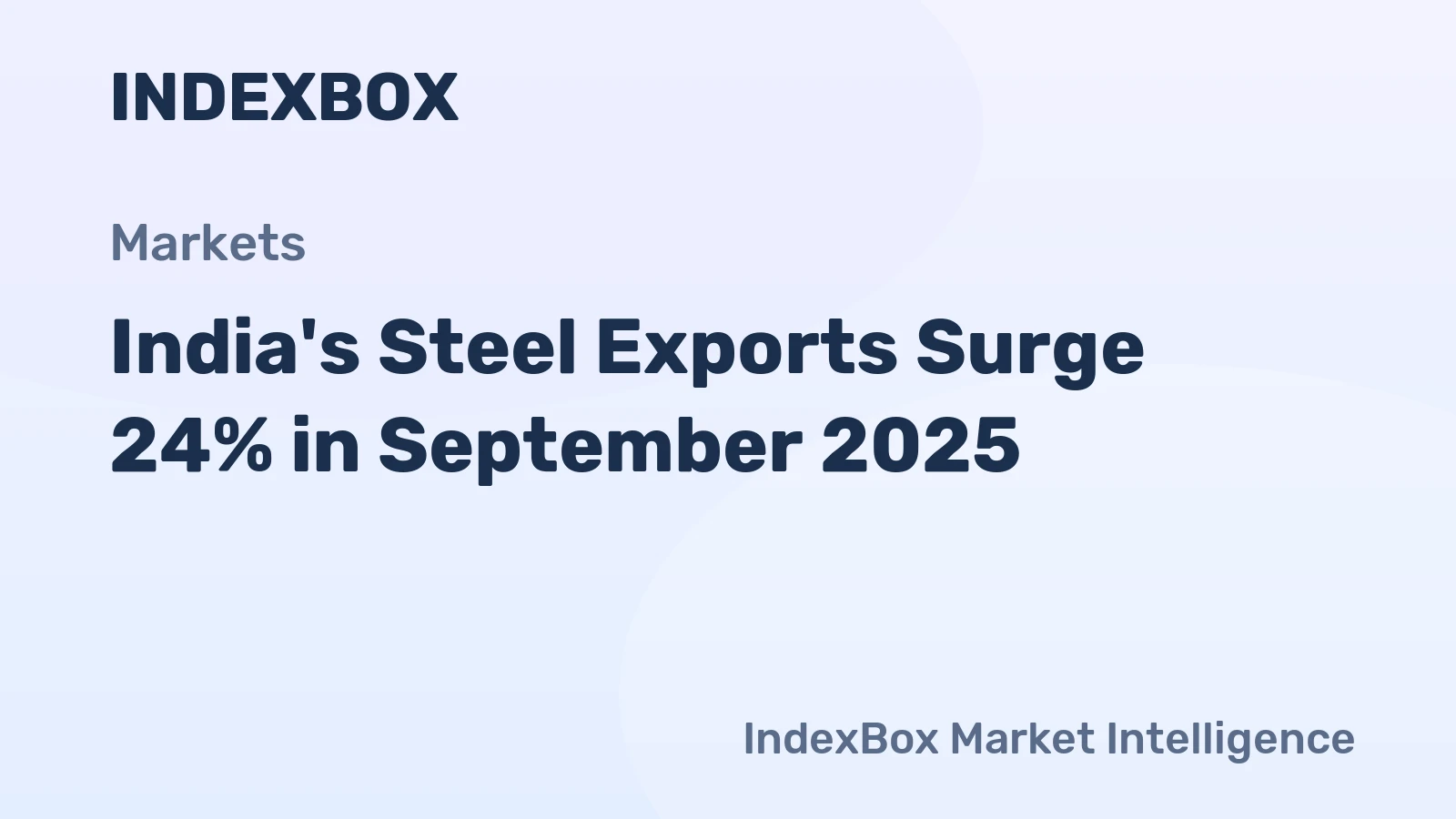 India's Steel Exports Surge 24% in September 2025