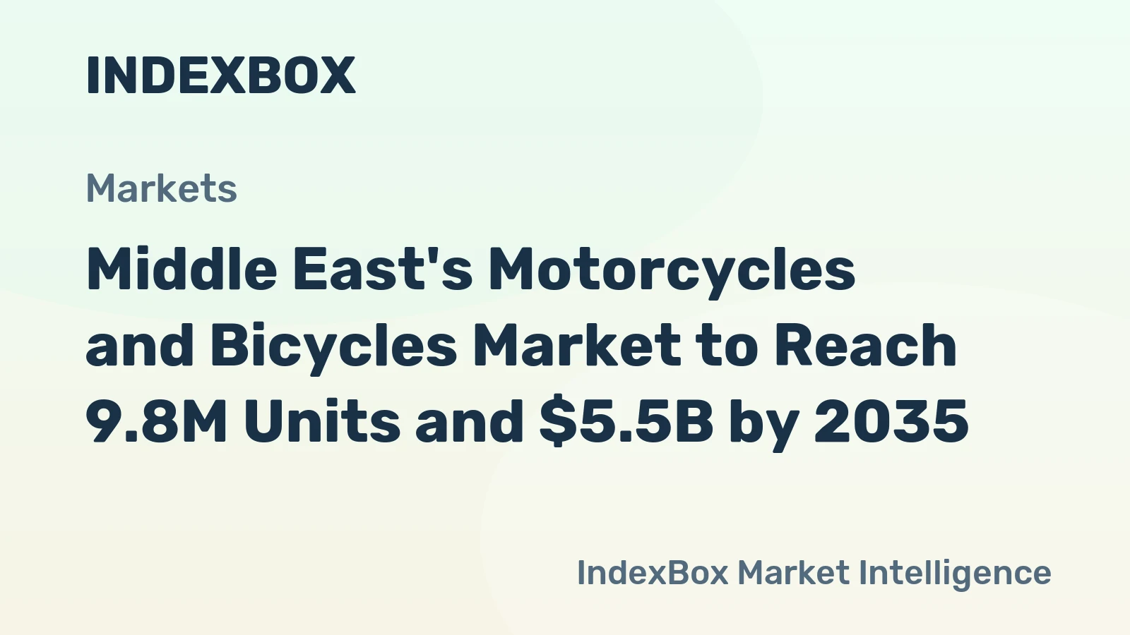 Middle East's Motorcycles and Bicycles Market to Reach 9.8M Units and $5.5B by 2035