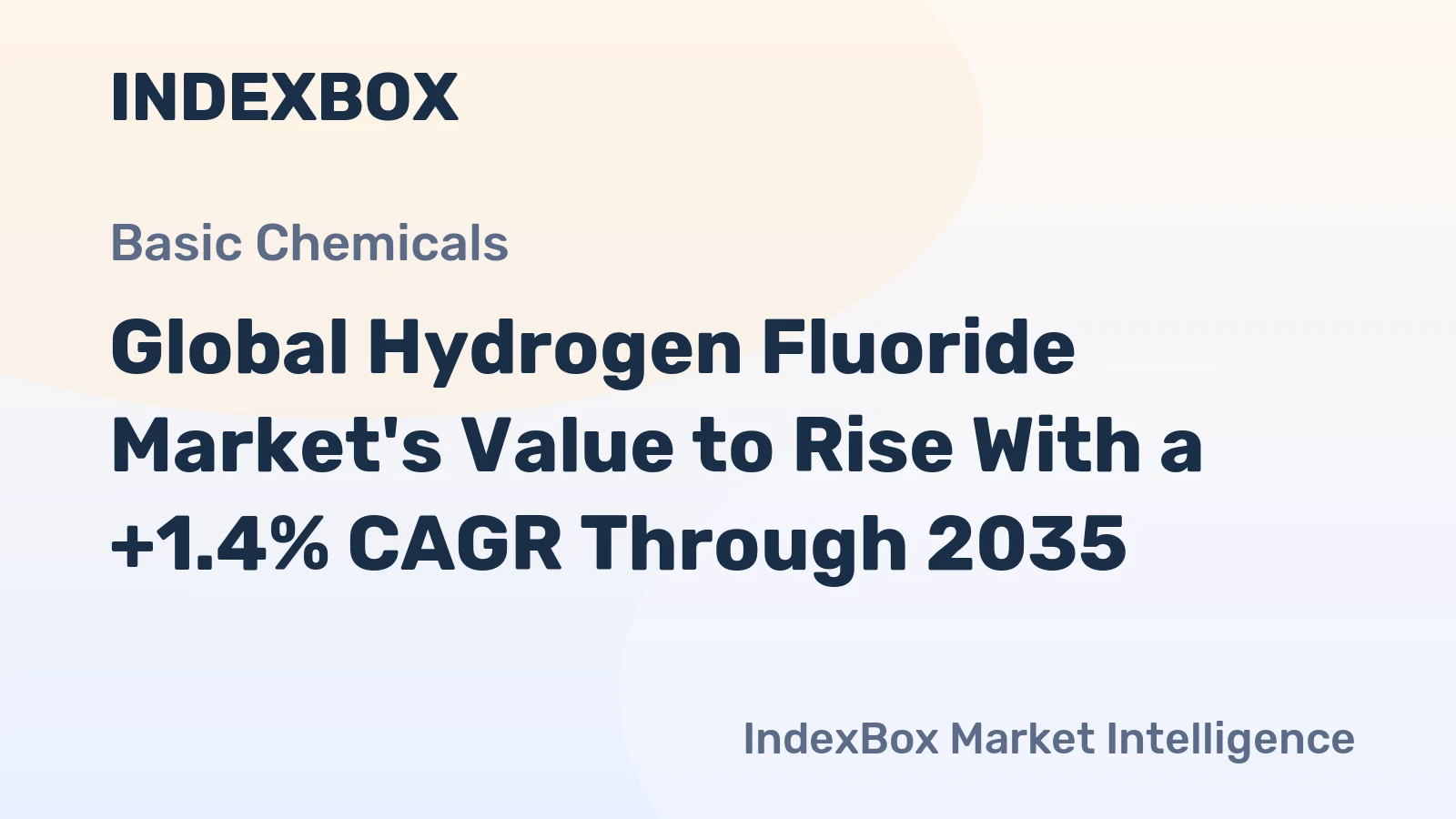 Global Hydrogen Fluoride Market's Value to Rise With a +1.4% CAGR Through 2035
