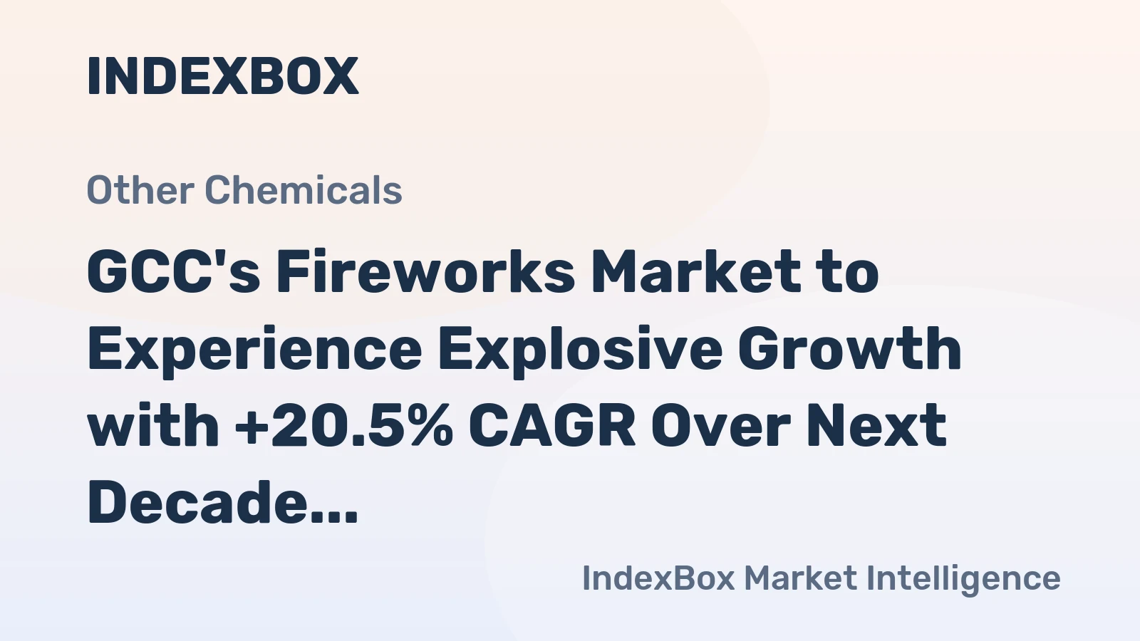 GCC's Fireworks Market to Experience Explosive Growth with +20.5% CAGR Over Next Decade