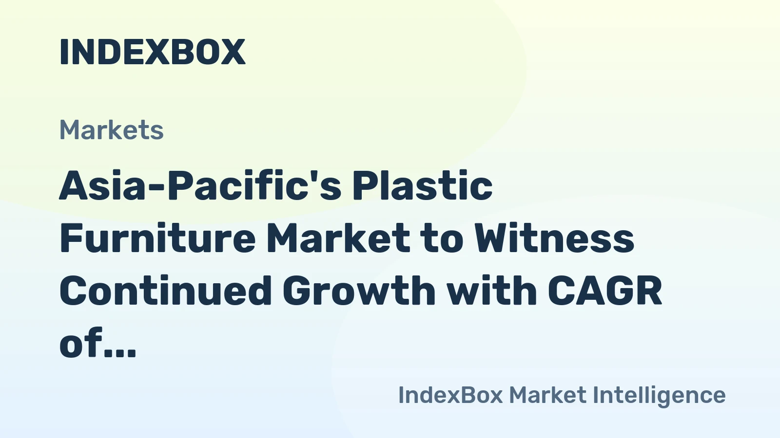 Asia-Pacific's Plastic Furniture Market to Witness Continued Growth with CAGR of +1.4% from 2024-2035