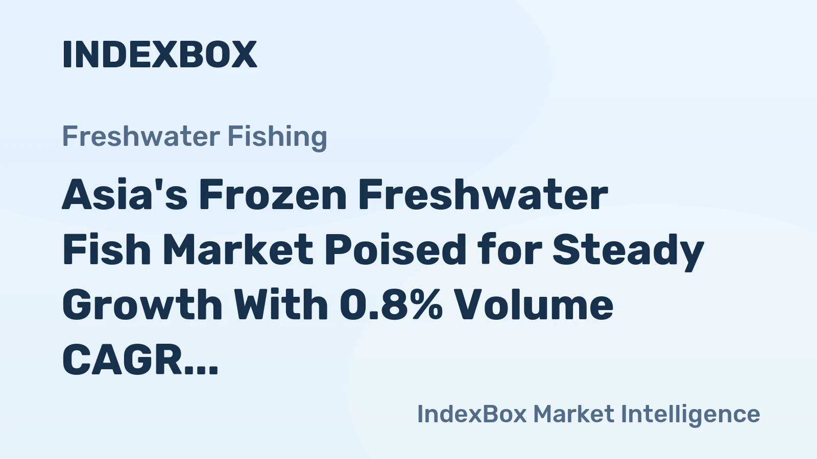 Asia's Frozen Freshwater Fish Market Poised for Steady Growth With 0.8% Volume CAGR Through 2035