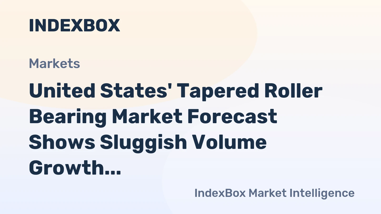 United States' Tapered Roller Bearing Market Forecast Shows Sluggish Volume Growth at 04% CAGR Through 2035