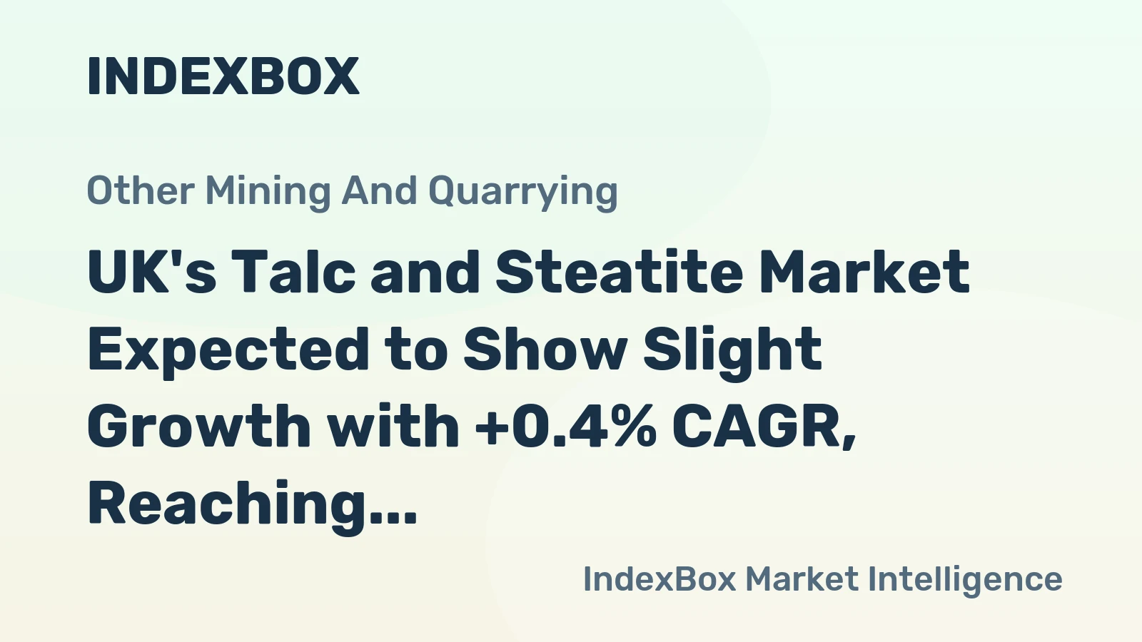 UK's Talc and Steatite Market Expected to Show Slight Growth with +0.4% CAGR, Reaching $24M by 2035